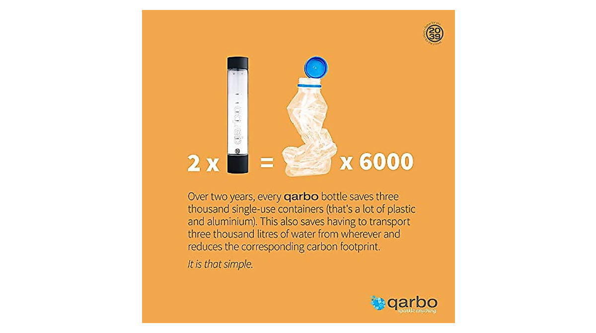 Twenty39 Qarbo Sparkling Water Maker - Effortless Fizz