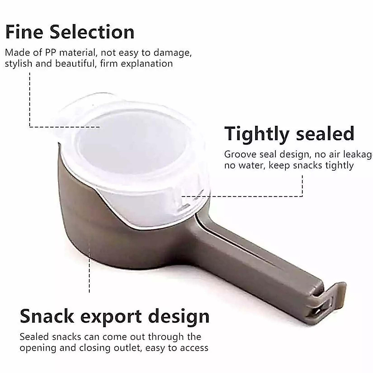 Znsjilo Snack Clips That Pour, Seal and Pour Bag Clip, Reusable Bag Clips with Pour Spout, Food Storage Sealing Clips with Pour Spouts, Household Moisture Bag Clips for Food (4Pcs Green)