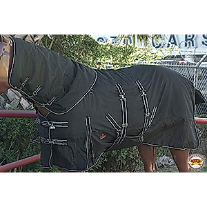 HILASON Medium 1200D Winter Waterproof Horse Neck and Body Blanket -72 Inches | Horse Blanket | Horse Blankets for Winter Waterproof | Horse Turnout Blanket | Horse Turnout