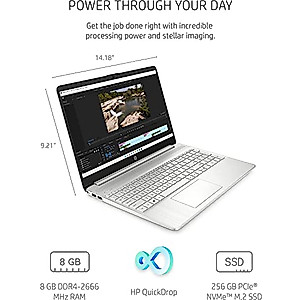 [Windows 11 Pro] HP 15 15.6" FHD Business Laptop Computer, 11th Generation Intel 4-core i5-1135G7 (Beat i7-1160G7), 16GB RAM 512GB PCIe SSD, Intel Iris Xe Graphics, Numeric Keypad, BT 5.2, HDMI, w/Hub