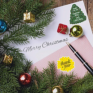 Muminglong Christmas Tree Thank You Sticker, Thank You Sticker, Small Shop Sticker, Small Business, Packaging Sticker, 500PCS