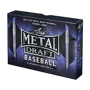 Leaf 2021 Metal Draft Baseball Hobby Box (6 Autographed Cards)