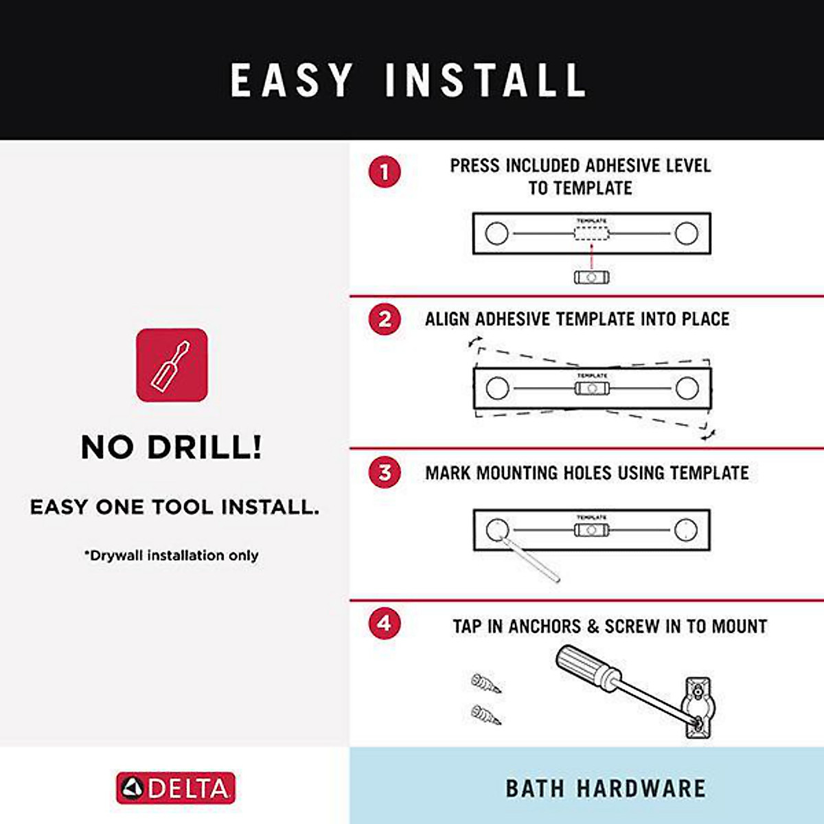 Delta Tetra (1-Pack) Towel Hooks Polished Chrome Double Bathroom J Hooks Wall Mounted for Robes & Towels Hand Towel Hook Holder Kitchen, Bathroom Accessories 78935