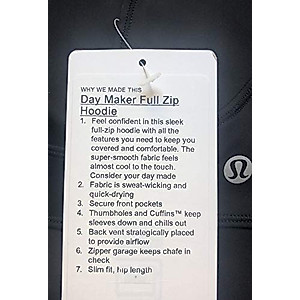 LULULEMON DAY MAKER FULL ZIP HOODIE - BLACK (6)