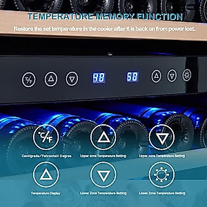 Kalamera 157 Bottle Freestanding Wine Cooler Refrigerator With Stainless Steel, triple-layered Tempered Glass Door, Electronic One-Touch Control with LED Display Wine Fridge