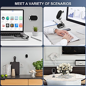 ZHOZHO Ultimate Alloy Folding Magnetic Car Phone Holder - 2Pcs Magnetic Phone Holder for Car Applies to Most Mobile Phone Models. 360° Rotations. Compact & Refined Temperature Resistant!