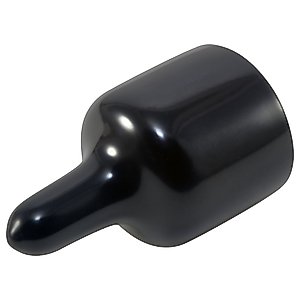 Caplugs 99394194 Plastic EZ Pull Tab Cap EZ-615-12, Vinyl, Cap ID .615" Length .125", Black (Pack of 50)