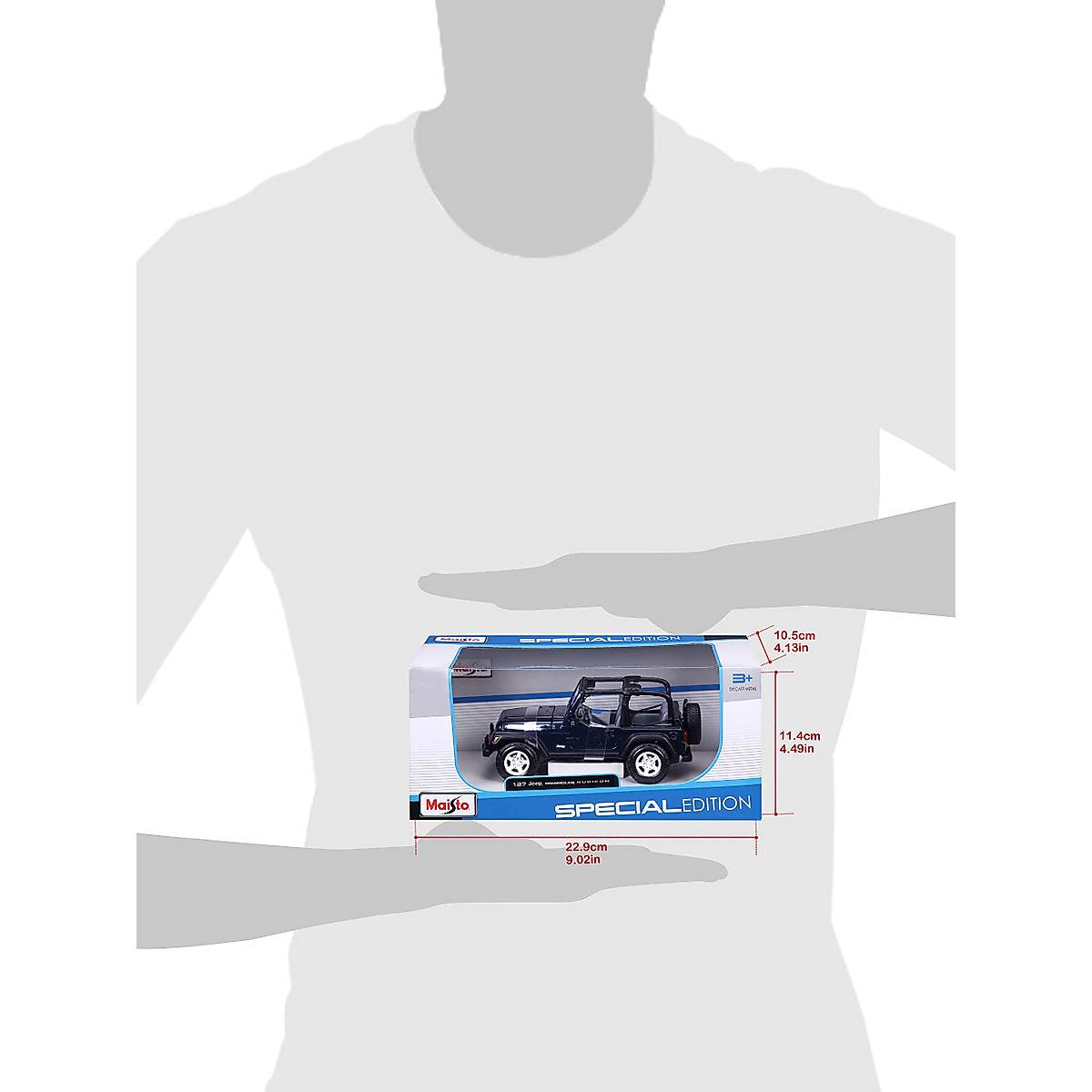 Maisto 1:27 Scale Jeep Wrangler Rubicon Diecast Vehicle (Colors May Vary)