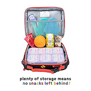 uninni Cute Race Car 16'' Kid’s Backpack for Girls and Boys with Padded, Adjustable Shoulder Straps, Laptop Storage Sleeve, and Storage Pockets for School and Travel, Water-Resistant, BPA Free