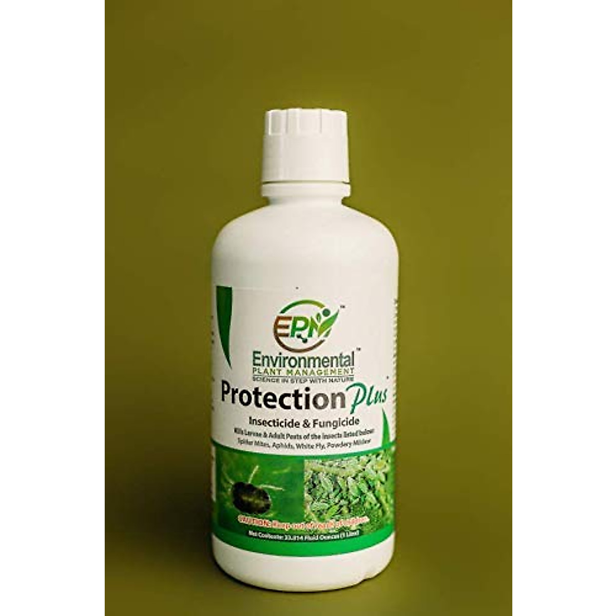 Eco-Safe Plant Protection, Broad Spectrum Insecticide, Fungicide, Miticide; Kill and Repel Mites, Whitefly, Aphids, Thrips, More; EPM Protection Plus 32 concentrated ounces