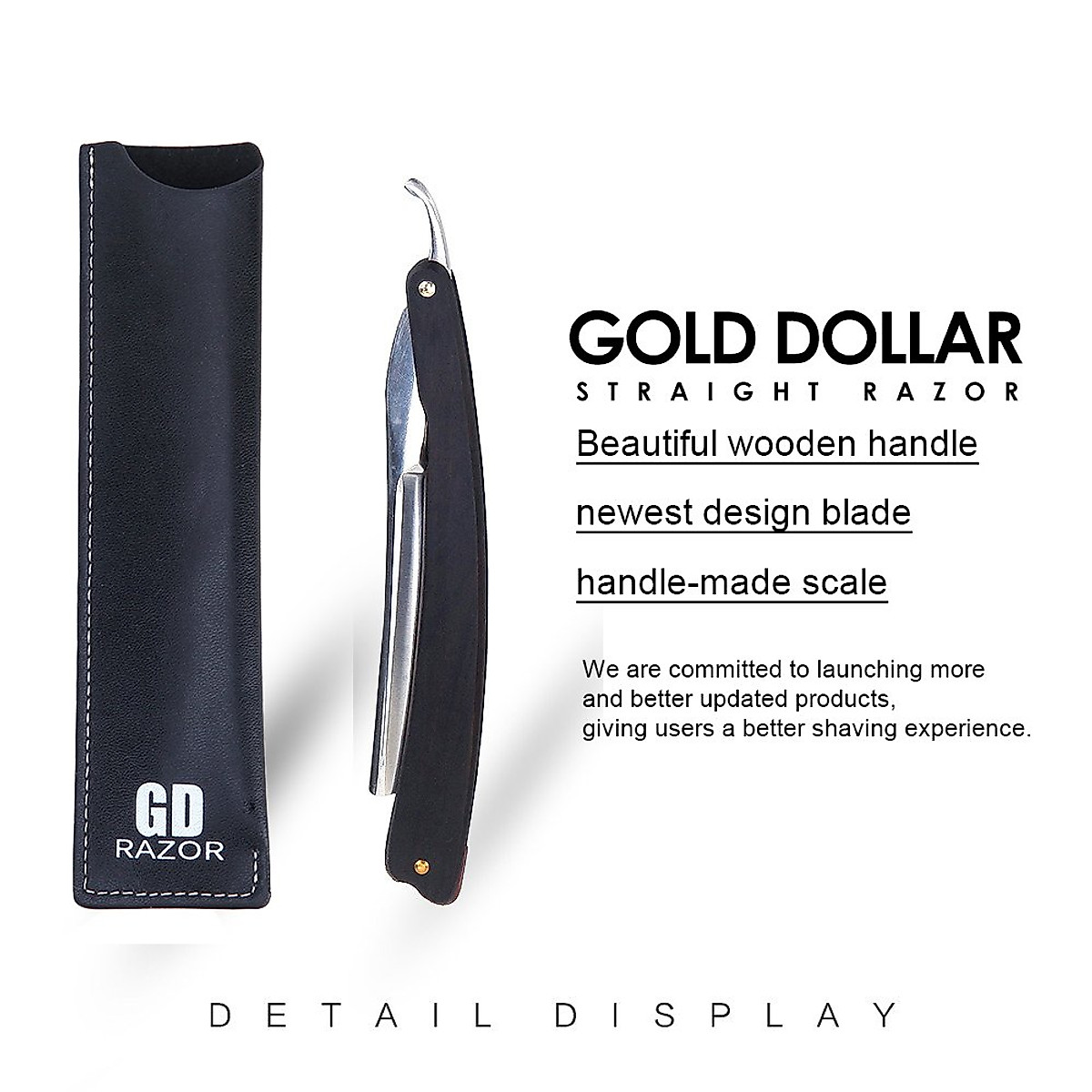 Gold Dollar club cut throat straight razor shaving razor