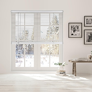 Calyx Interiors 1” Cordless Vinyl Mini Blinds, White, 72" W x 60" H (04MV2720600)