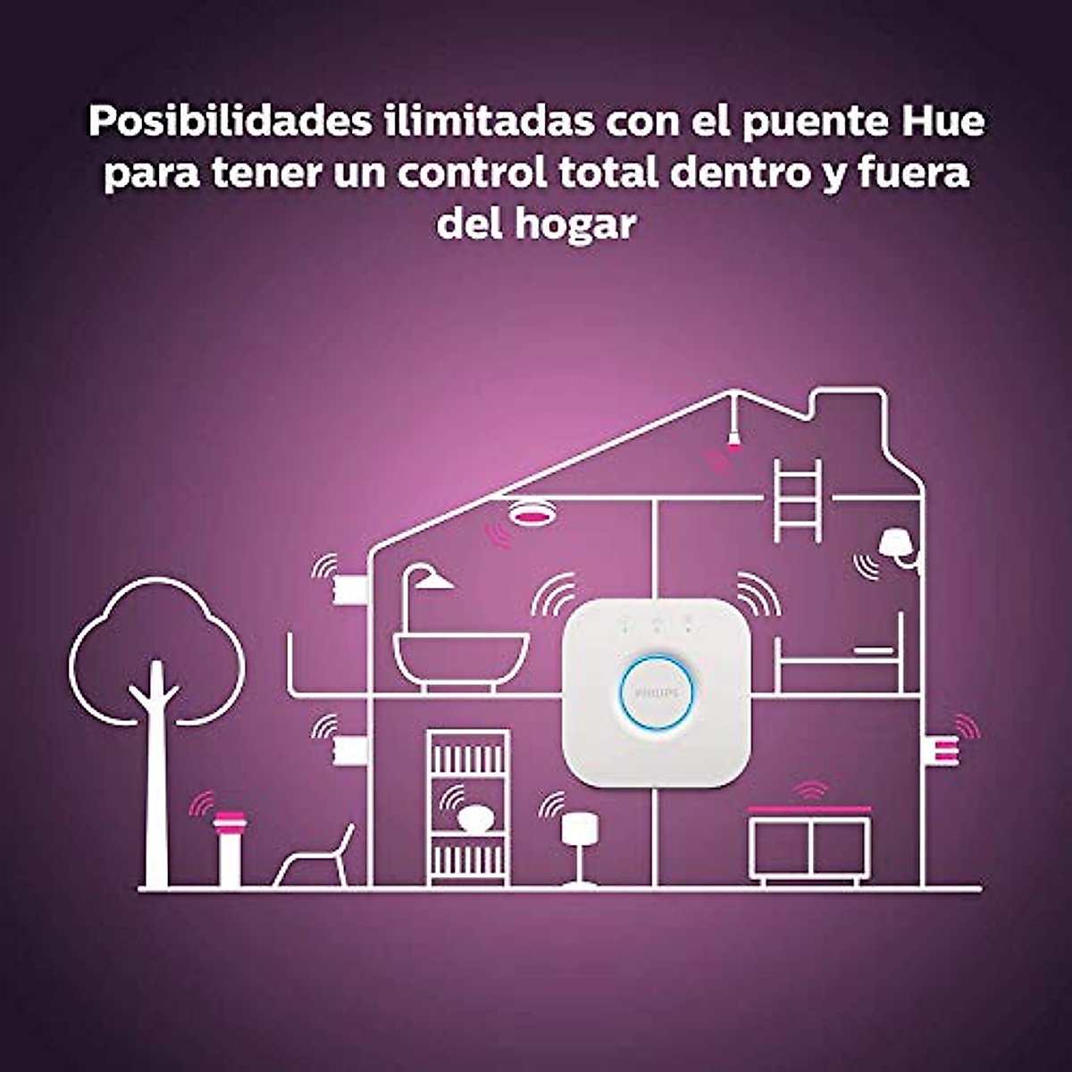 PHILIPS Hue Go White and Color Portable Dimmable LED Smart Light Table Lamp (Requires Hue Hub, Works with Alexa, HomeKit and Google Assistant), White