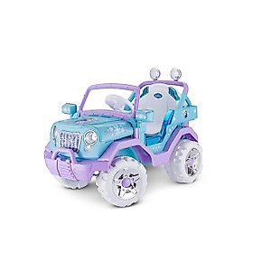 Kid Trax Disney Frozen Kids 4x4 Ride On Toy, 6 Volt, Kids 3-5 Years Old, Max Weight 55 lbs, Single Rider, Battery and Charger Included, Blue