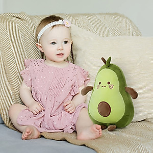 Niuniu Daddy Avocado Stuffed Animal 11.5 inch Plushies Squishy Snuggle Plush Toys Soft Kawaii Food Shaped Plushie Fruit Series Hugging Pillow for Kids/Toddlers/Teen