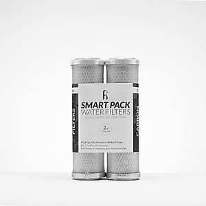 Reverse Osmosis, Drinking Water & Whole House Carbon Block Filter Replacement 2.5" X 10", 5 micron - 2 Pack
