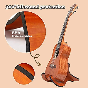 Wood Ukulele Stand,Instrument Stand,Folding Portable Stand for Mandolins&Violins&Banjo,Perfect stability for the smaller Music Instrument