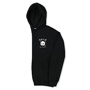 Riot Society Panda Rose Mens Graphic Pullover Hoodie Sweatshirt, Perfect Sweater for the Champion to Wear Into the AM - Black, Small