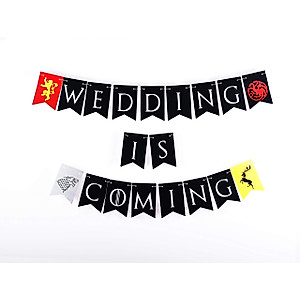 Ideas from Boston-Game of throne Banner, Winter is coming here game of thrones party decorations, Wedding is coming marriage cutouts, GOT banners and flags