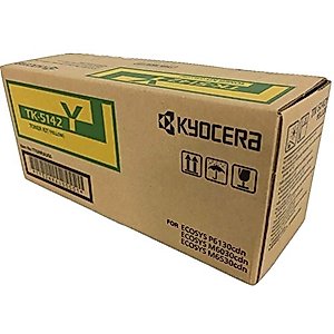 Kyocera 1T02NRAUS0 Model TK-5142Y Yellow Toner Cartridge For use with Kyocera ECOSYS P6130cdn, M6030cdn and M6530cdn Laser Printers; Up to 5000 Pages Yield at 5% Average Coverage