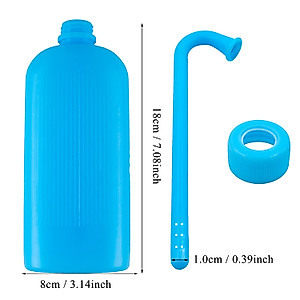MiDube 2 PCS Washing Bottles for Colostomy-Bag Plastic Cleaning Tool Supplies Stoma Bag Clean Bottles Rinse Pot for All Ostomy Bags - Reusable Wash Bottle 350ML