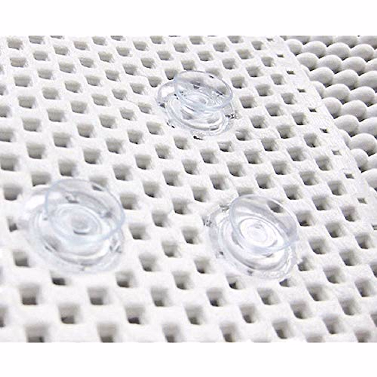 Deluxe Bathtub Mat Non Slip, Soft Foam Bath Mats for Bathroom Tub, Bathtub Mat with Drain Holes, Suction Cups- 36” X 17” - White