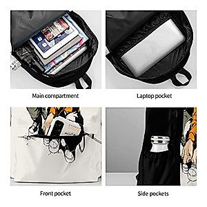 Anime Backpack Canvas School Backpack 3d Print Laptop Bag Large Casual Daypack For Boys Girls 17 Inch，color 6