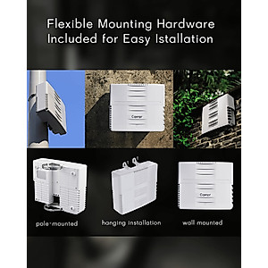 Cqenpr Indoor/Outdoor Waterproof Movable AI PoE Switch, IEEE 802.3af/at/bt, AI Watchdog, PoE++ BT Port 60W Output, Unmanaged.… (Outdoor 8 Port)