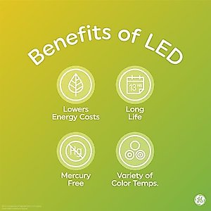 GE Lighting LED+ Color Changing Light Bulb, 2 Color Settings, No App or Wi-Fi Required, Remote Included, A19 Light Bulb (1 Pack)