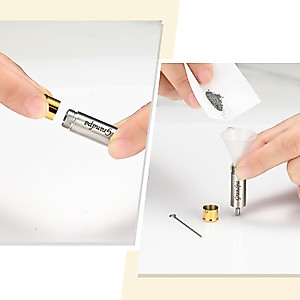 Oinsi Shotgun Shell Cremation Jewelry Urn Necklace For Ashes Of Loved Ones -Dad/Mom/Son/Grandma/Grandpa Cylinder Memorial Locket Pendant Necklace (Grandpa)