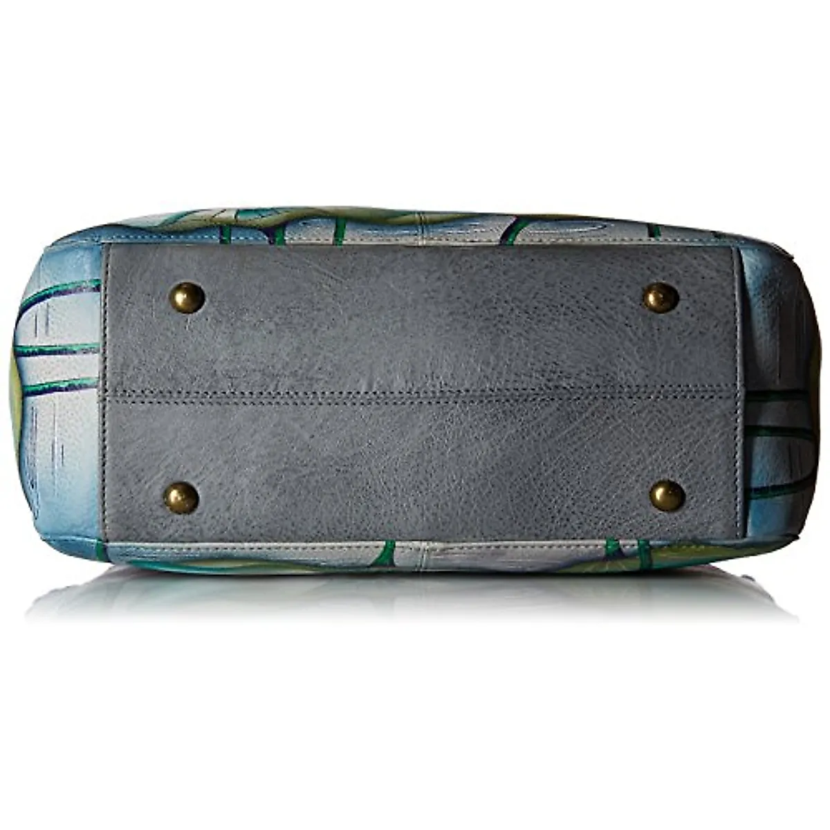 Anuschka Women’s Leather Large Tote-Hand Painted Exterior, Tranquil Pond,One Size