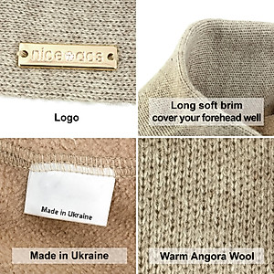 Braxton Tan - Warm Lined Wool Brown Knit Berets - French Paris Hat for Women