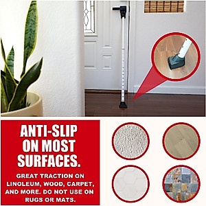 Door Security Bar, SecurityMan Heavy Duty 2-in-1 Door Stoppers Security Bar and Sliding Door Lock Bar (2 Pack) - Perfect Adjustable Door Jammer Door Stopper for Home, Hotel, and Apartment Security