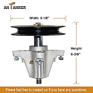 Antanker Spindle 918-04822A 918-04822B 618-04822 for MTD Cub Cadet Troy Bilt 918-04889 918-04950, for Rotary 14328, for Oregon 82-058 42" Mower Deck Tractor Riding Mower 30'' Mini Riders LTX1040