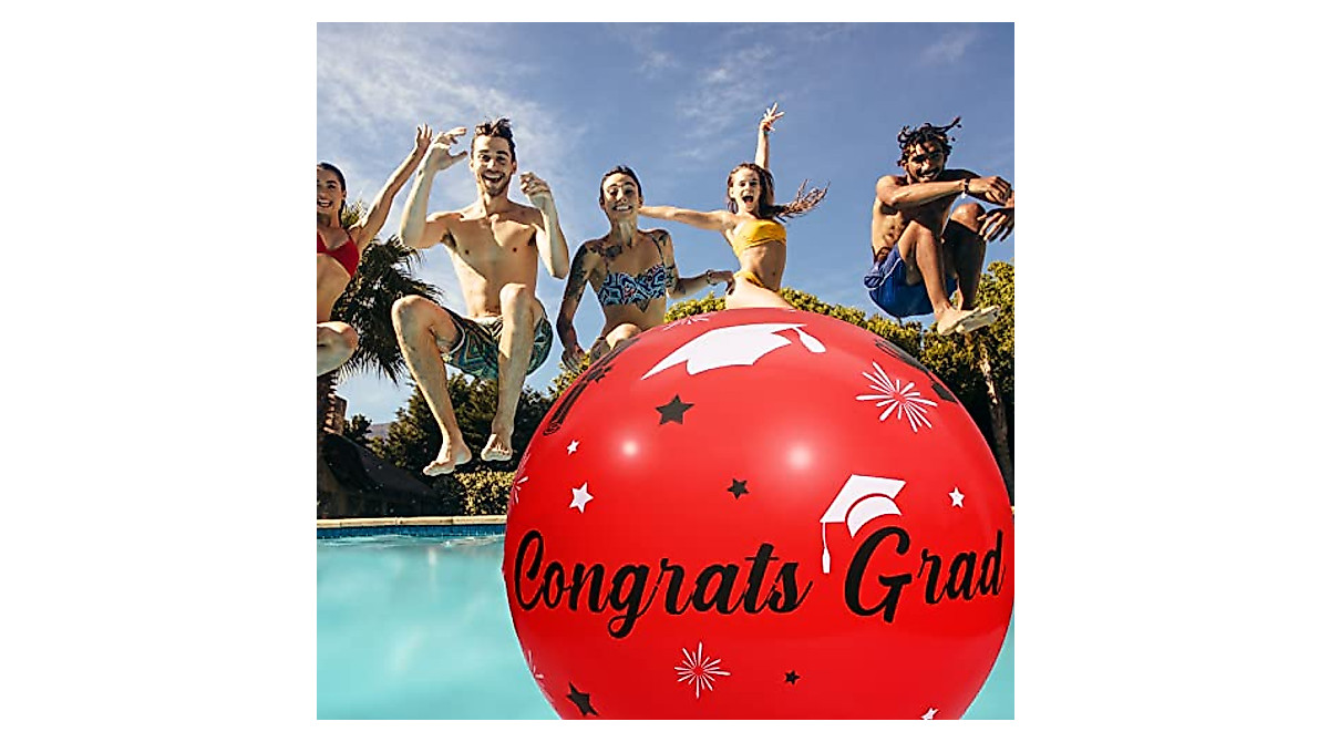 Hiboom 60 Inch Inflatable Graduation Beach Ball