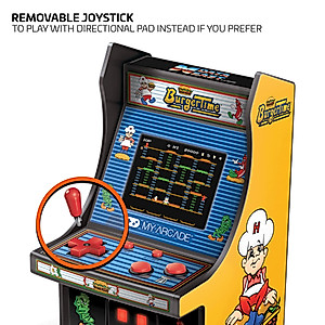My Arcade Burgertime Micro Player Mini Arcade Machine: Fully Playable, 6.75 Inch Collectible, Color Display, Speaker, Volume Buttons, Headphone Jack, Battery/Micro USB Powered-Electronic Games, Yellow