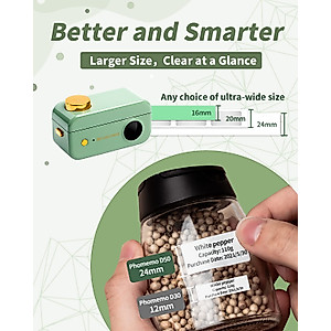 Phomemo D50 Label Maker with 3 Rolls Transparent Adhesive Label 20mm*6mm