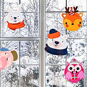 Originalidad 10 Pcs Paper Plate Art Kit for Kids DIY Craft Sticker Card Games Activity DIY 3D Animals Craft Art Toys Teaching Supplies Christmas Crafts for Toddler Boys Girls