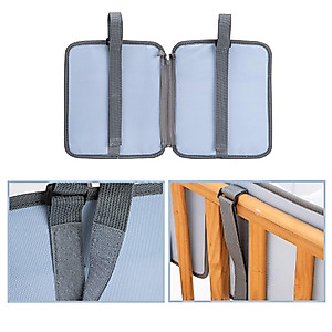 MOMIGO Baby Diaper Caddy Bag Stacker Organize - Nursery Storage Bin for Diapers, Wipes & Toys with Insulation Pocket - 2pcs Diaper Organizer for Crib Wall (Blue)