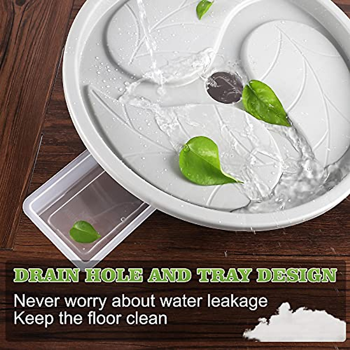 Looca Plant Caddy with wheels and Drainage Tray, 13”Rolling Plant Stand Flower Pot Mover, Planter Caddies Round Plant Dolly for Heavy Duty Planter, 3 Pack, Bearing 120 lbs