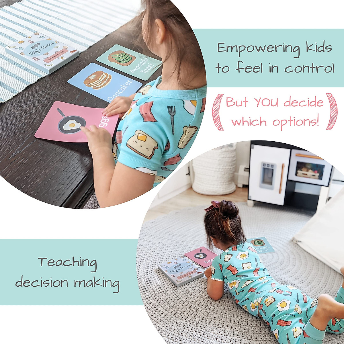 Tilly's Choice - Breakfast Edition Happy Mealtimes Through Choice | Picky Eaters Toddler Flash Cards 2-4 Mealtime Choice Cards Gift for New Parents Baby Shower Learning ABC Activity