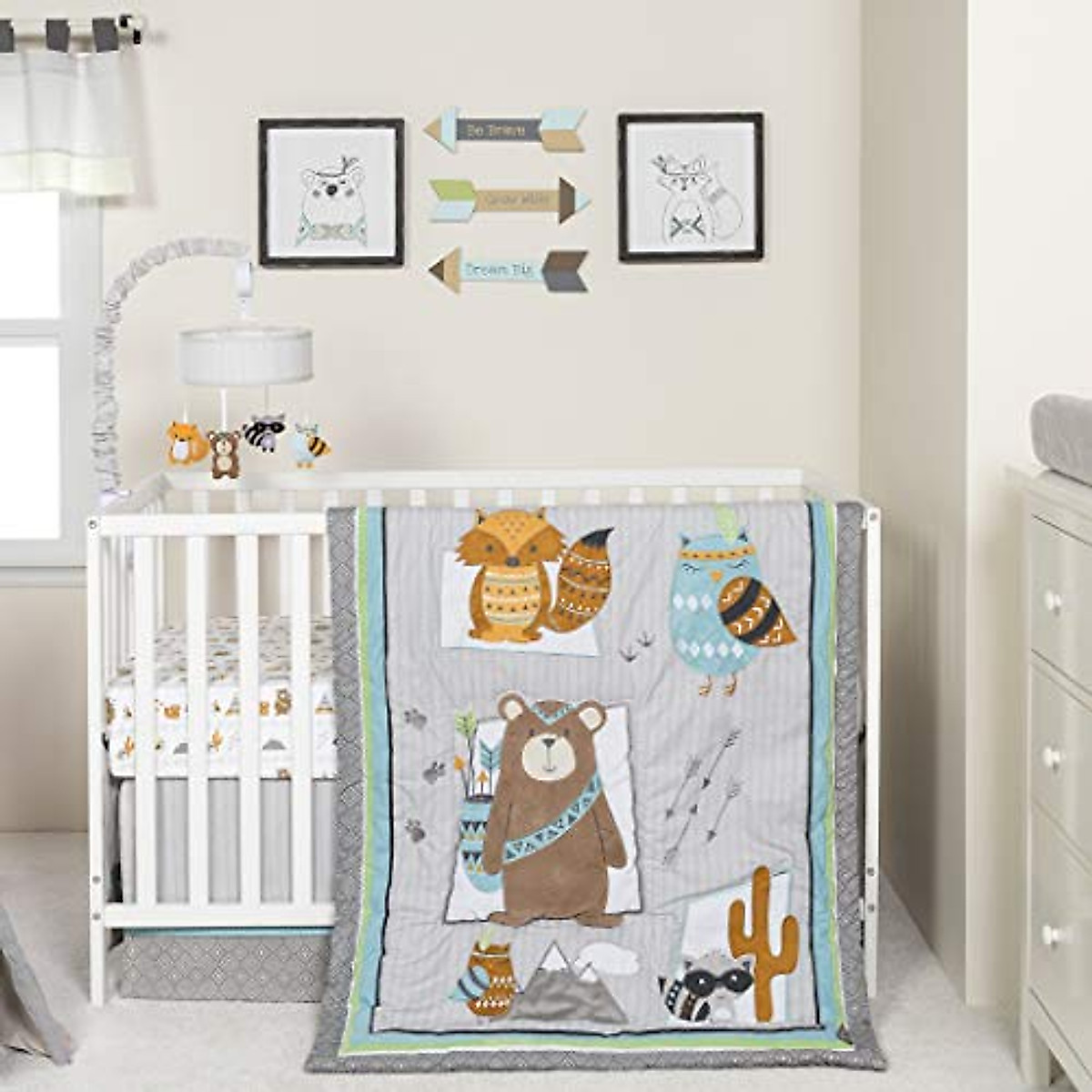 Trend Lab Lodge Buddies 3 Piece Crib Bedding Set