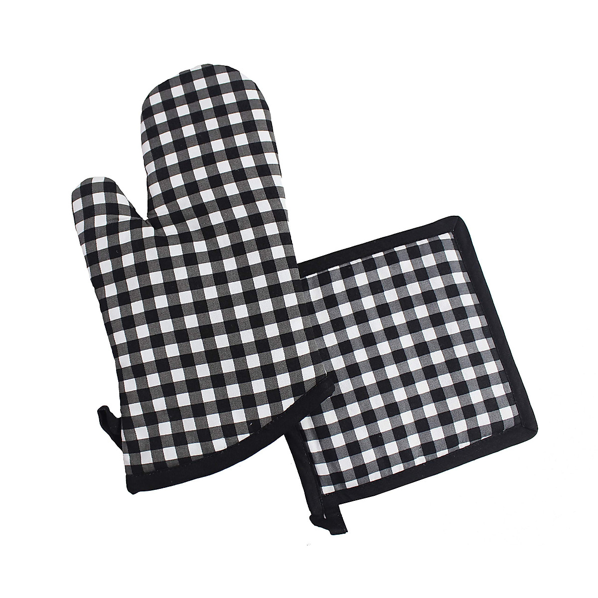 Cotton Candy Mitten and Pot Holder Set.100% Cotton Shell & Polyester Fill | Pot Holder - 8"x8" and Oven Mitts - 7"x13" | Comfortable, Machine Washable, Heat Resistant