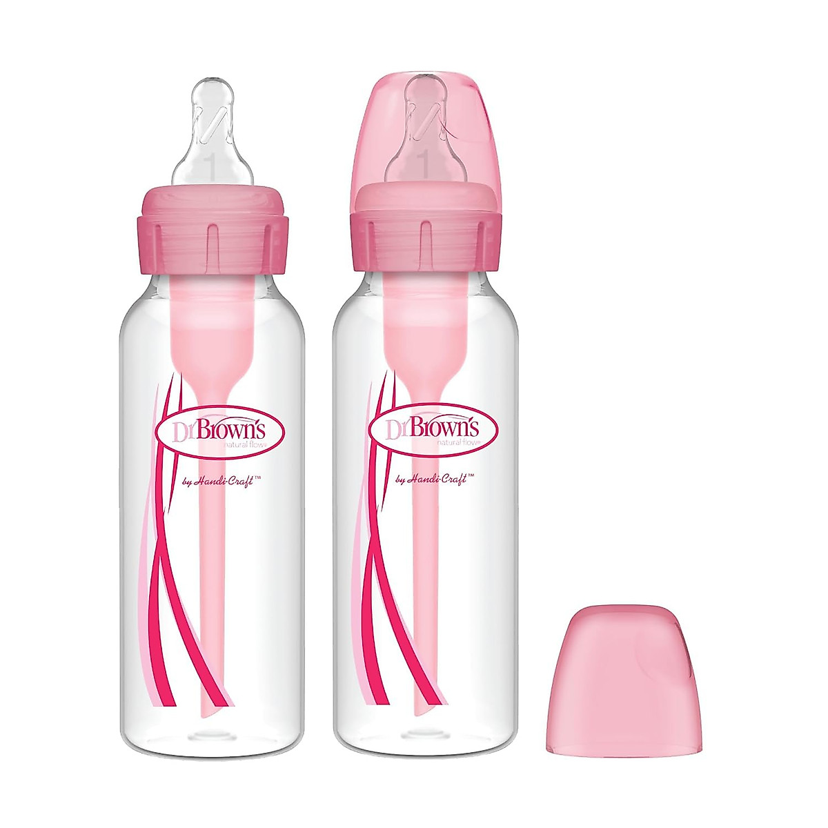 Dr. Brown's Pink 8 Ounce Bottles (2 Pack)