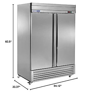 Kratos Refrigeration 69K-773 Commercial 2 Door Reach-in Refrigerator, 49 Cu. Ft., 54" wide