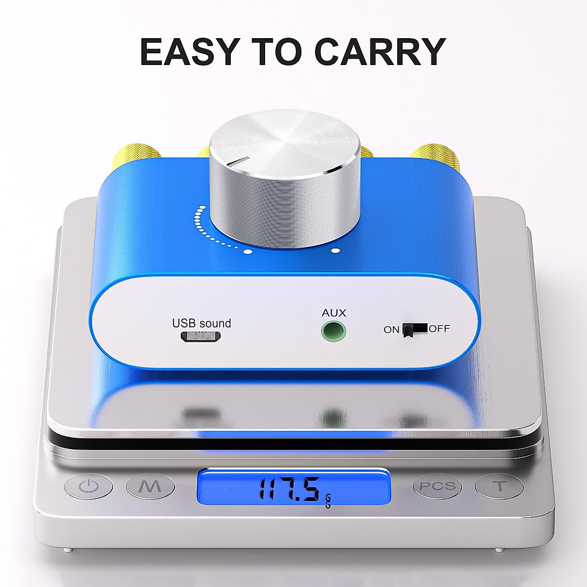 Facmogu F900S 2 CH Bluetooth Amplifier 160W with Power Supply Adapter DC 12V 5A, 80W + 80W BT 5.0 Mini Wireless Audio Power AMP for Home HiFi Stereo Speaker 2023 Upgraded Version