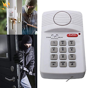 H-COME Wireless Home Security Burglar Alarm Garage Shed Caravan Defender with Keypad, Fit for Door Window, Powered by 3 x AA Battery (Not Included)