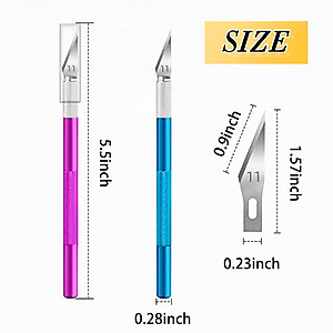 JTIEO 74 Pack Hobby Knife Exacto Knife with 4 Upgrade Sharp Hobby Knives and 70 Spare Craft Knife Blades for Art, Scrapbooking,Stencil