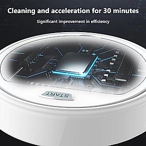 Robot Vacuum and Mop Combo, 3 in 1 Robotic Vacuum Cleaner with Watertank/Dustbin/Brush, Blocked by Hair, Remote/App, Ideal for Hard Floor/Pet (Black)