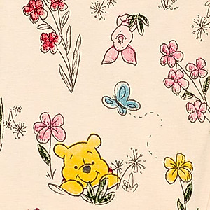 Disney Piglet Winnie the Pooh Infant Baby Girls T-Shirt and Leggings Outfit Set Floral Yellow/Pink 18 Months
